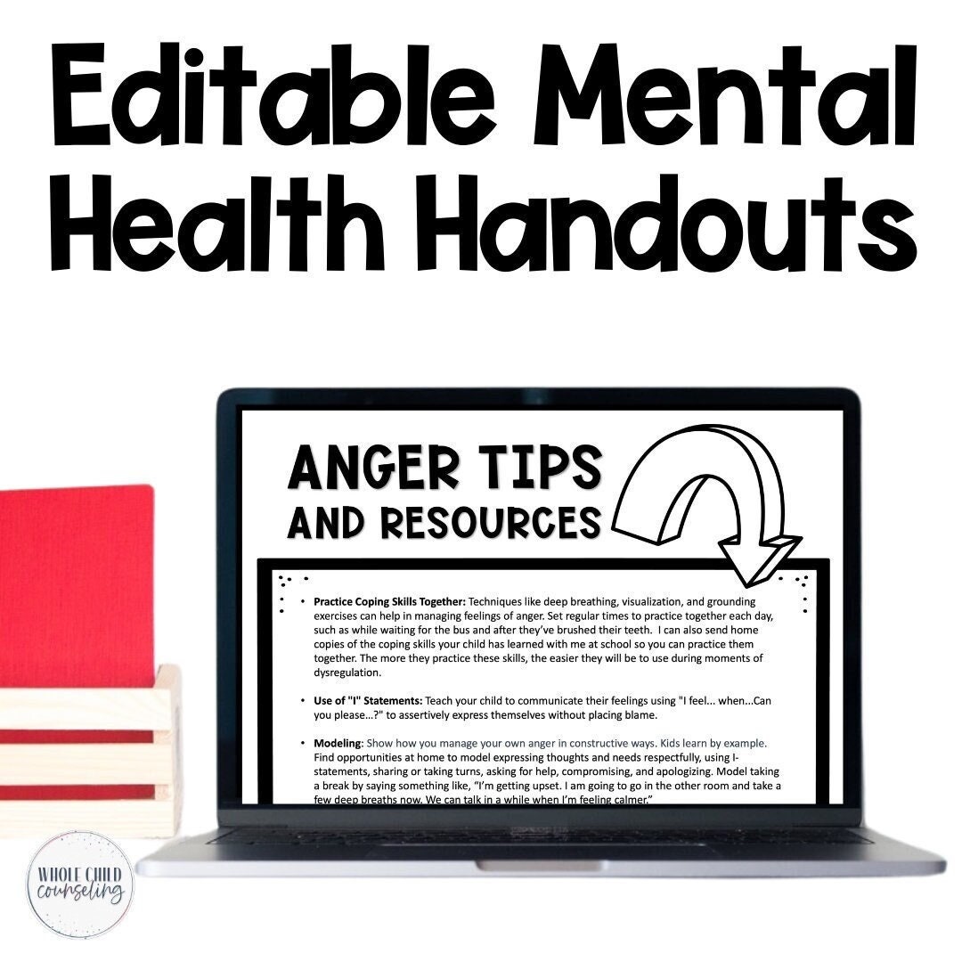 Mental Health Letters & Handouts for Counselor Parent Communication ...
