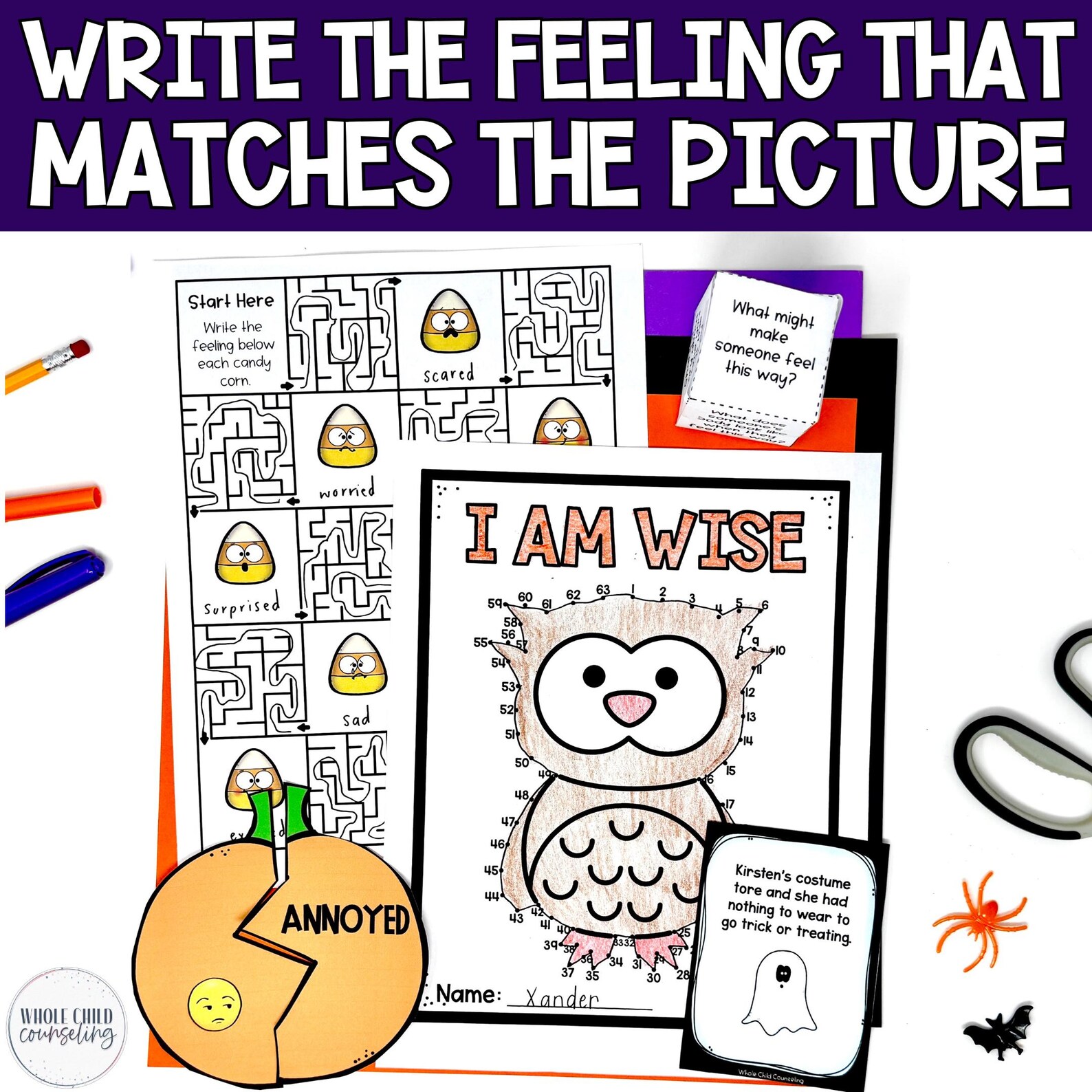Halloween SEL Mazes: Self Esteem Worksheets & Affirmations for Kids ...