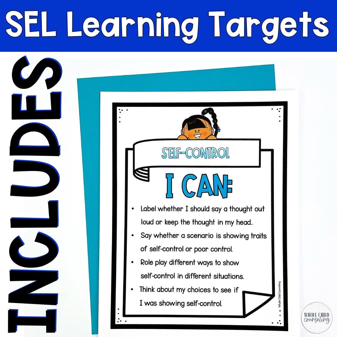 Self-control Activity, Social Emotional Learning, Social Emotional ...