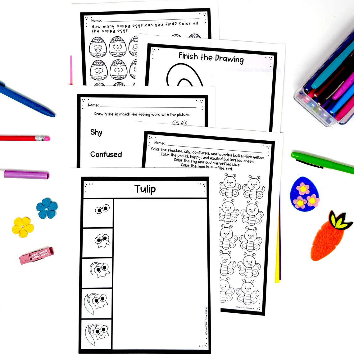 Easter Puzzles for Kids, Printable Feelings Puzzle, Social Emotional ...