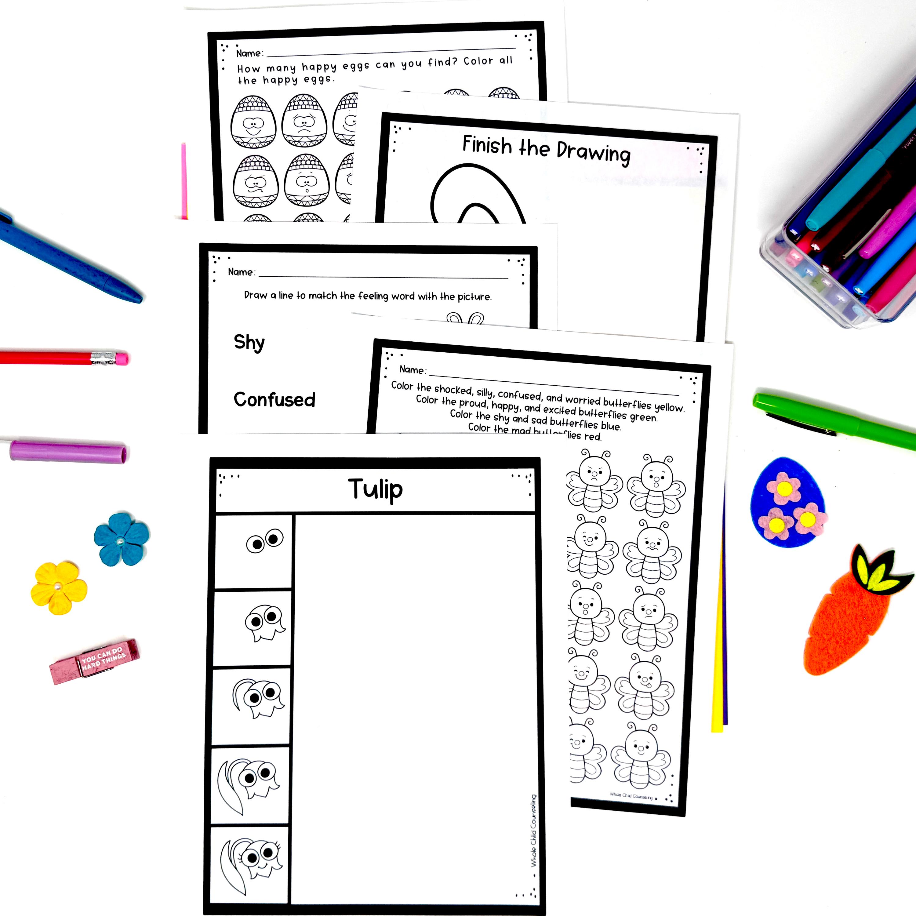 Easter Puzzles for Kids, Printable Feelings Puzzle, Social Emotional ...