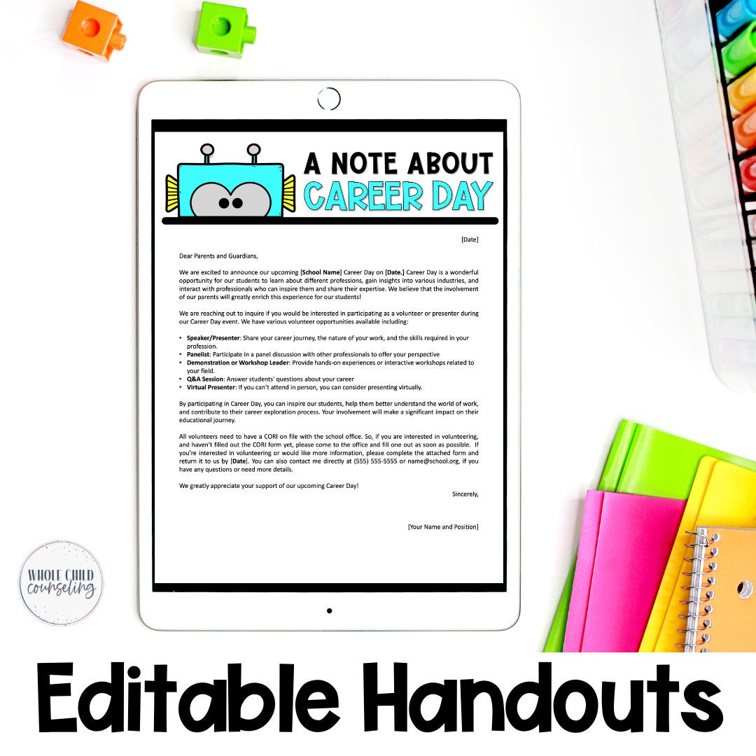 Counselor and Mental Health Letters Templates Forms & Handouts Bundle ...