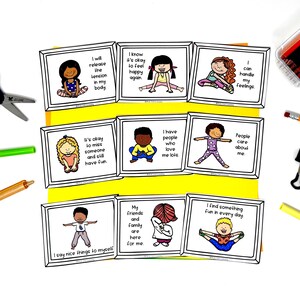 Positive Affirmation Yoga Pose Cards, Grief Box, Comfort Kit, Grief ...