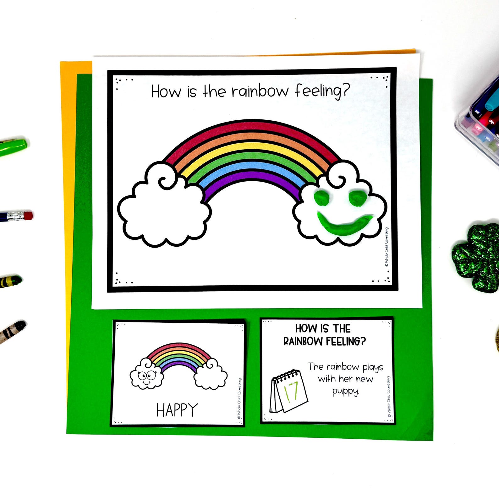 St. Patrick's Day Play Doh Emotions and Drawing Mats, Emotions ...