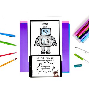 CBT Worksheets Guided & Directed Drawing Set 2, Cognitive Distortion ...