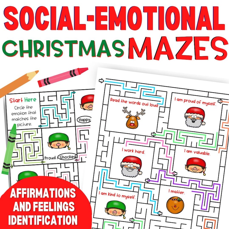 Christmas SEL Activity Bundle, Winter Social Emotional Learning, SEL ...