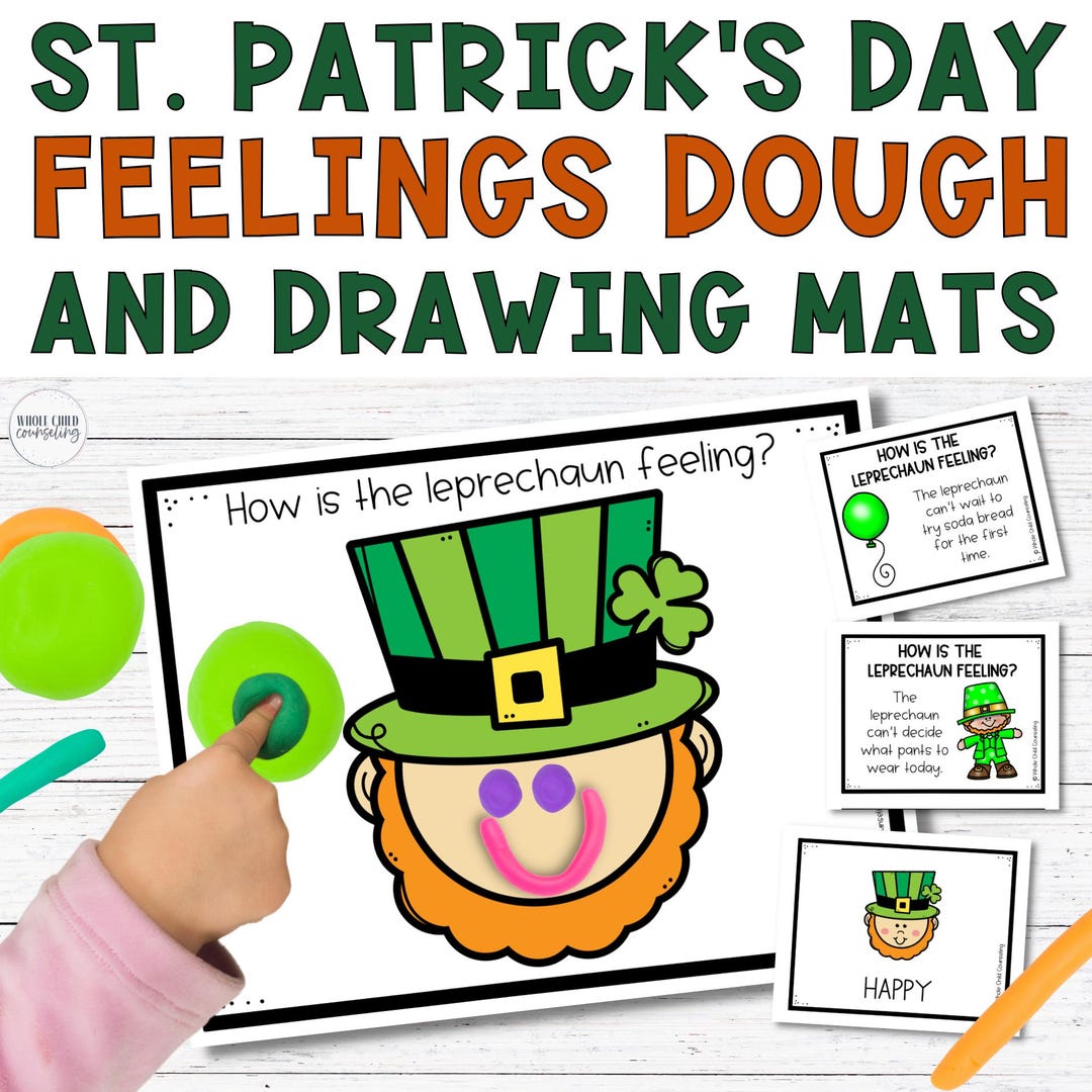 St. Patrick's Day Play Doh Emotions and Drawing Mats, Emotions ...