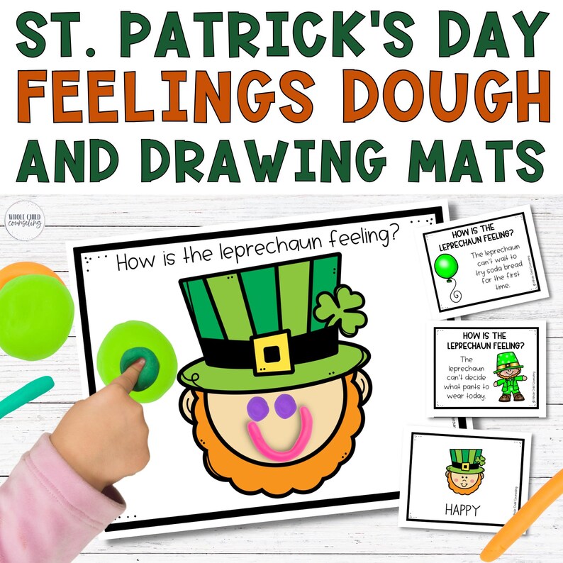 St. Patrick's Day Play Doh Emotions and Drawing Mats, Emotions ...