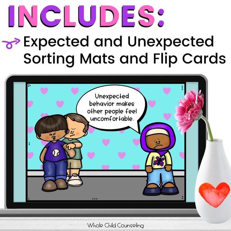 Valentine's Day Counseling Game, Expected Vs Unexpected Behavior Game ...