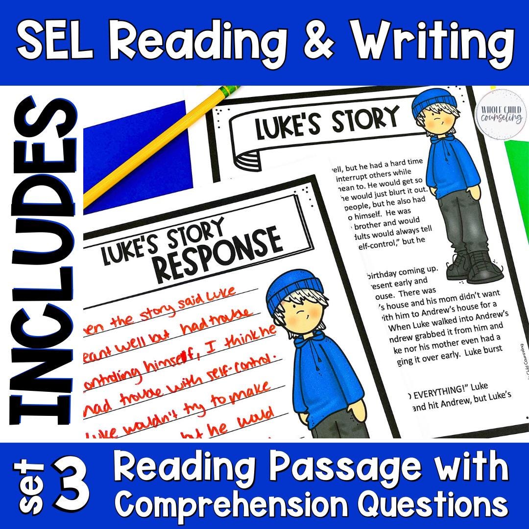 Self-control Activity, Social Emotional Learning, Social Emotional ...
