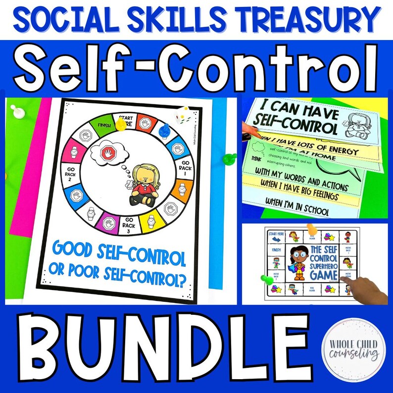 How to Show Self Control SEL Activity & Game Bundle, Social Skills Kid ...