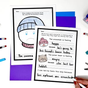 Winter Puzzles for Kids, Printable Feelings Puzzle, Social Emotional ...