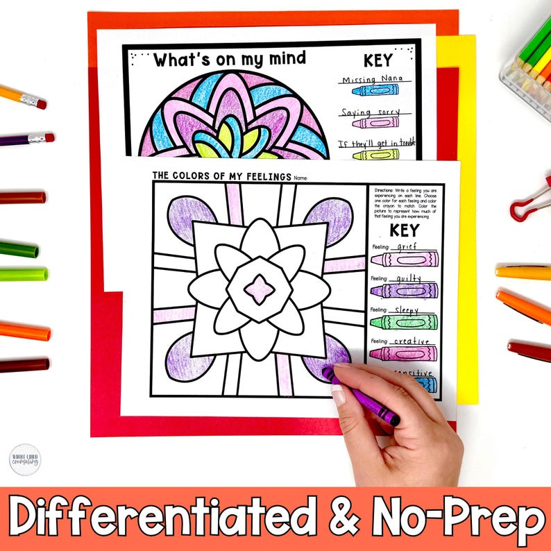 Color by Code Fall Feelings Squirrel Activity, Autumn Social Emotional ...
