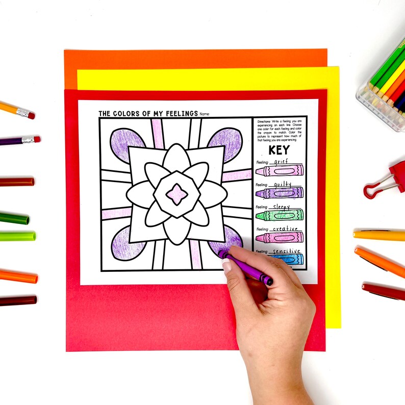 Color by Code Fall Feelings Squirrel Activity, Autumn Social Emotional ...