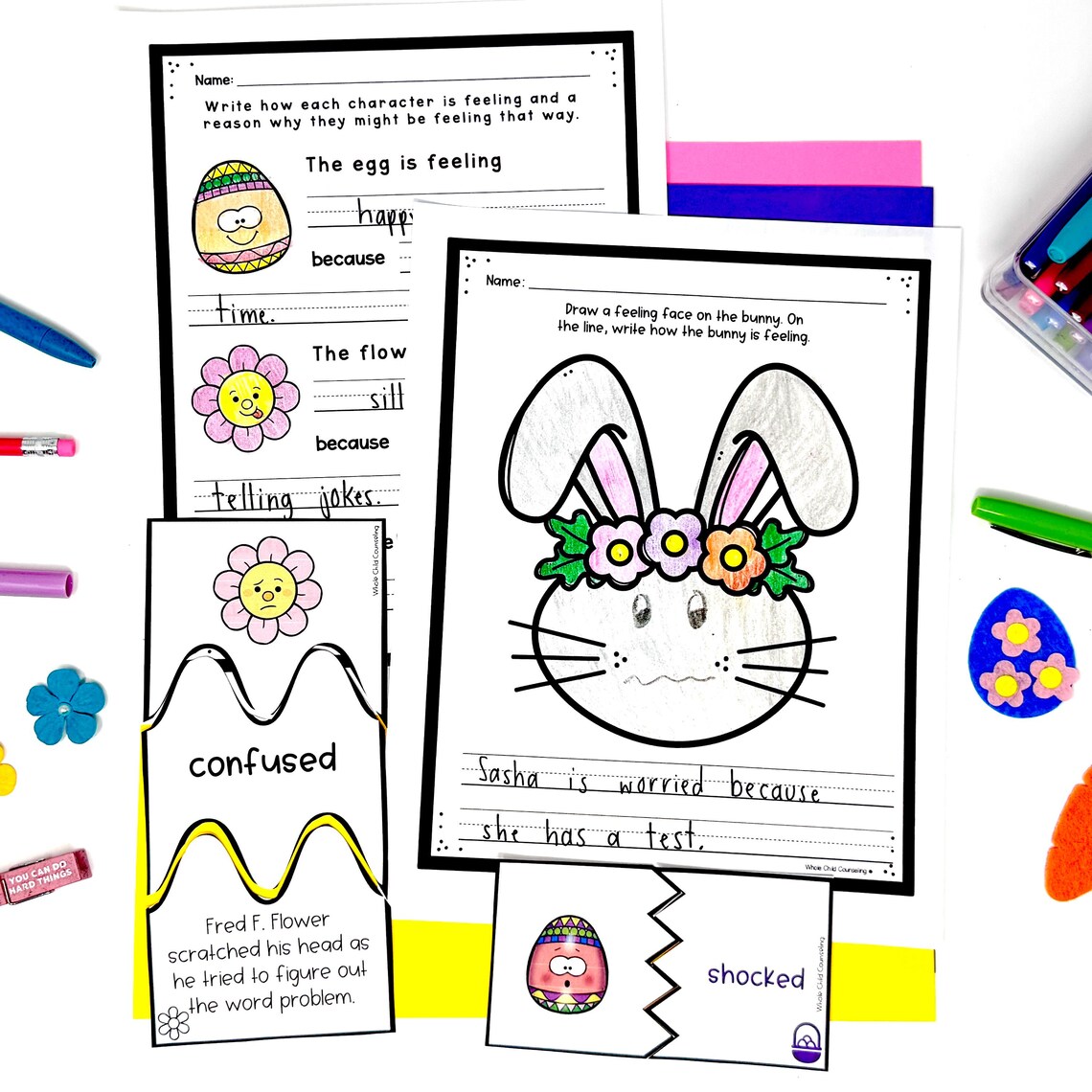 Easter Puzzles for Kids, Printable Feelings Puzzle, Social Emotional ...