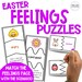 Easter Puzzles for Kids, Printable Feelings Puzzle, Social Emotional ...