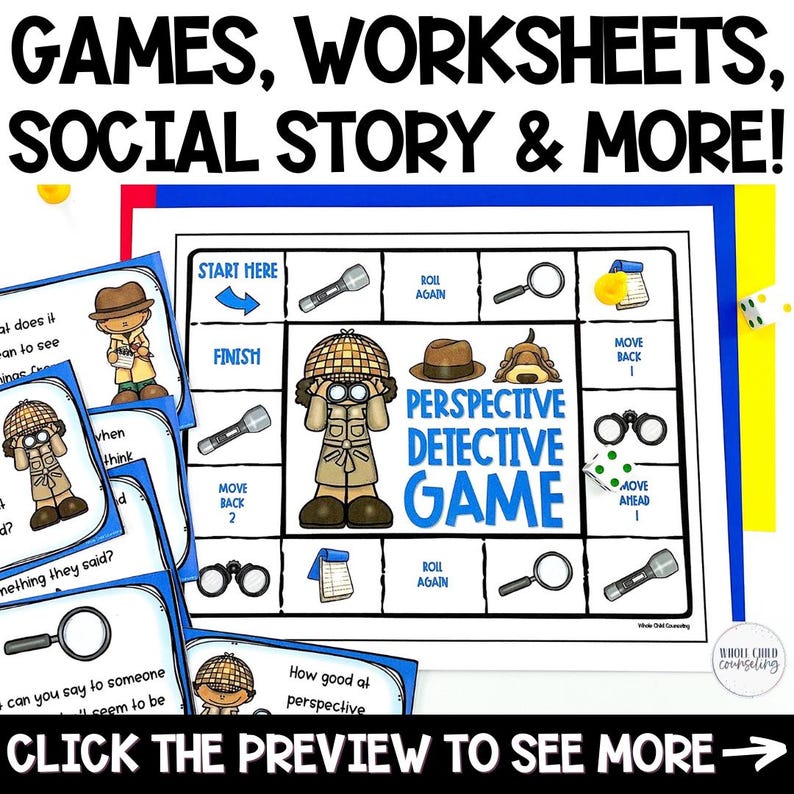 Perspective Taking & Theory of Mind Social Skills Kids Activity Bundle ...