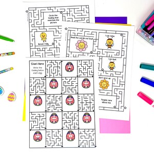 Easter Feelings Mazes, Printable Self Esteem Activity for Kids ...