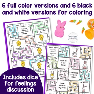 Easter Feelings Mazes, Printable Self Esteem Activity for Kids ...
