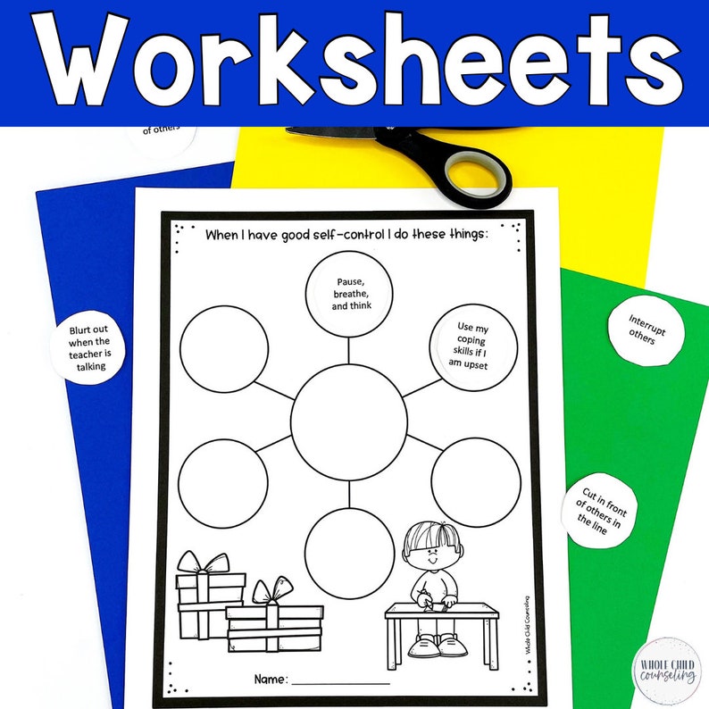 How to Show Self Control SEL Activity & Game Bundle, Social Skills Kid ...