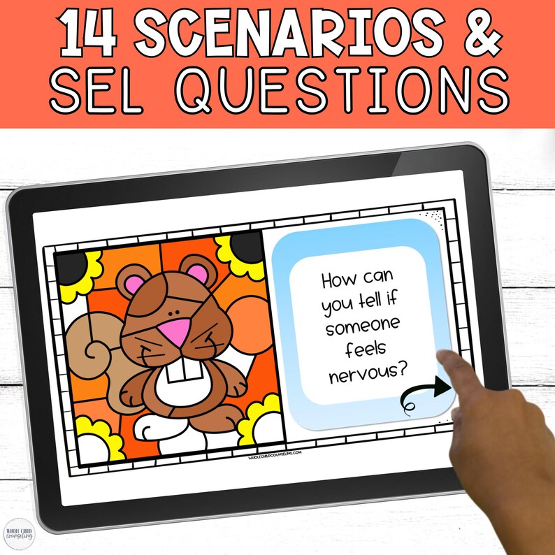 Color by Code Fall Feelings Squirrel Activity, Autumn Social Emotional ...