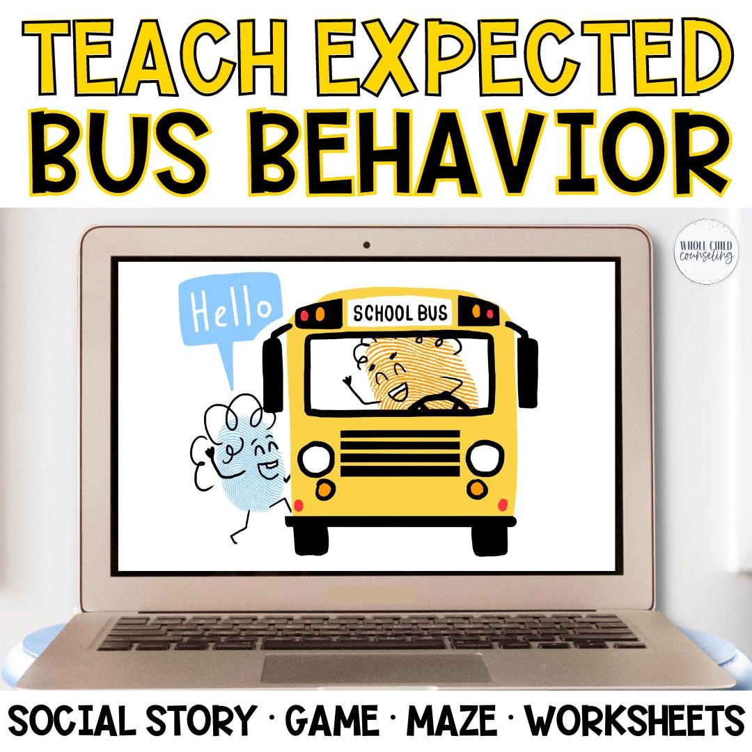 Teach Bus Behavior Social Story, Teach Bus Behavior Skills, Print and ...
