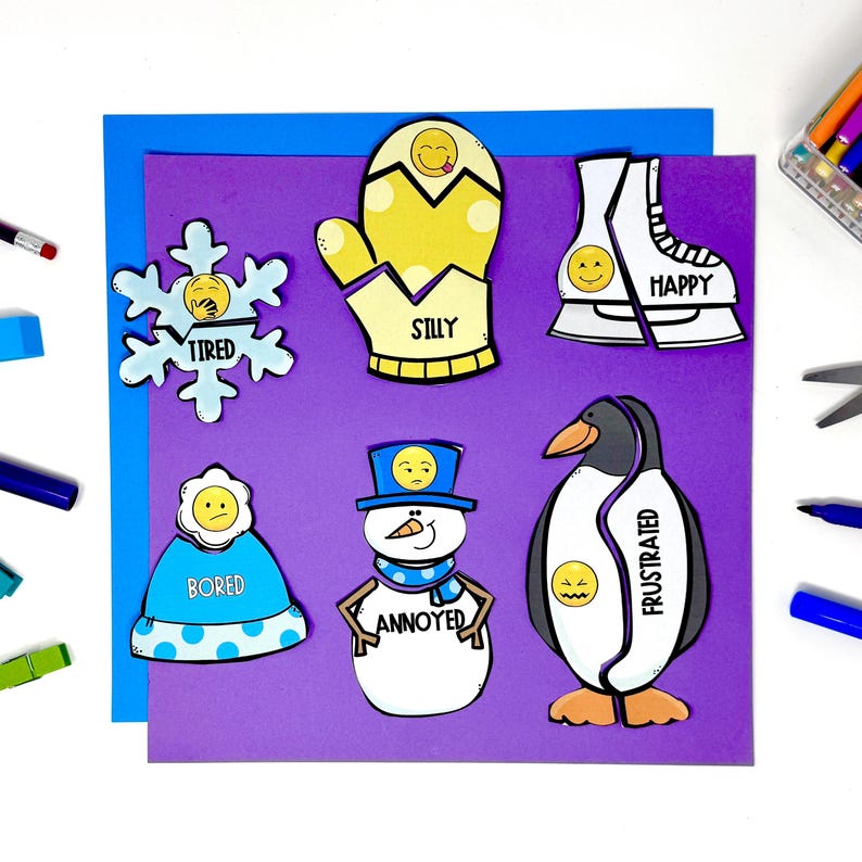 Winter Feelings Mazes for Kids, Printable Self Esteem Games for Kids ...