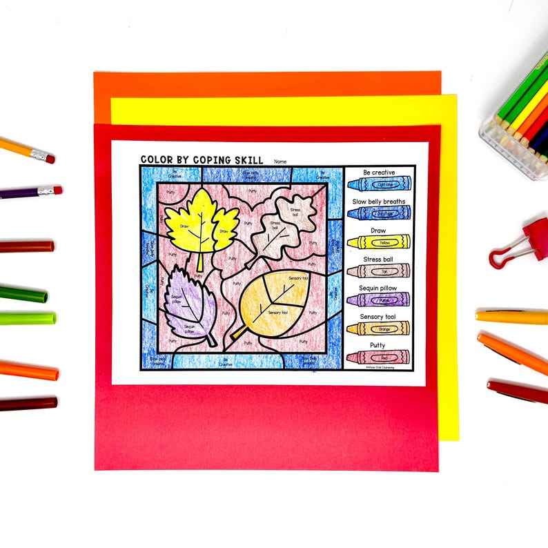 Color by Code Fall Feelings Squirrel Activity, Autumn Social Emotional ...