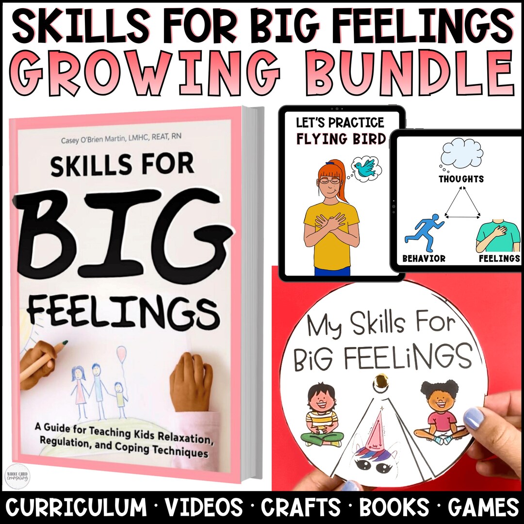 Skills for Big Feelings Self Regulation Counseling Tools SEL Growing ...