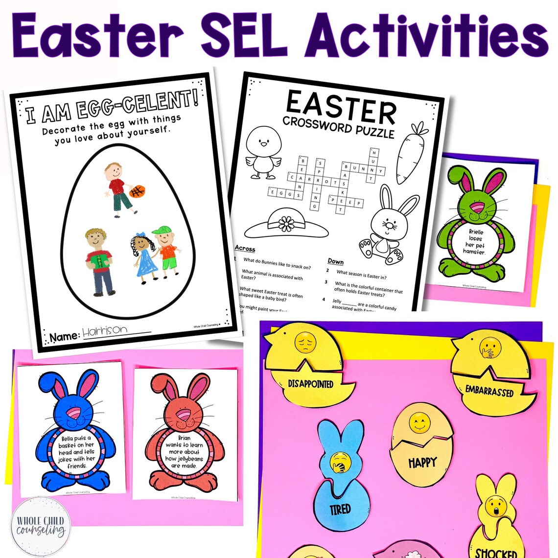 Easter Feelings Mazes, Printable Self Esteem Activity for Kids ...