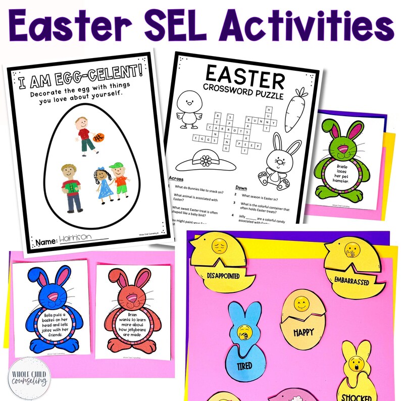 Easter Feelings Mazes, Printable Self Esteem Activity for Kids ...