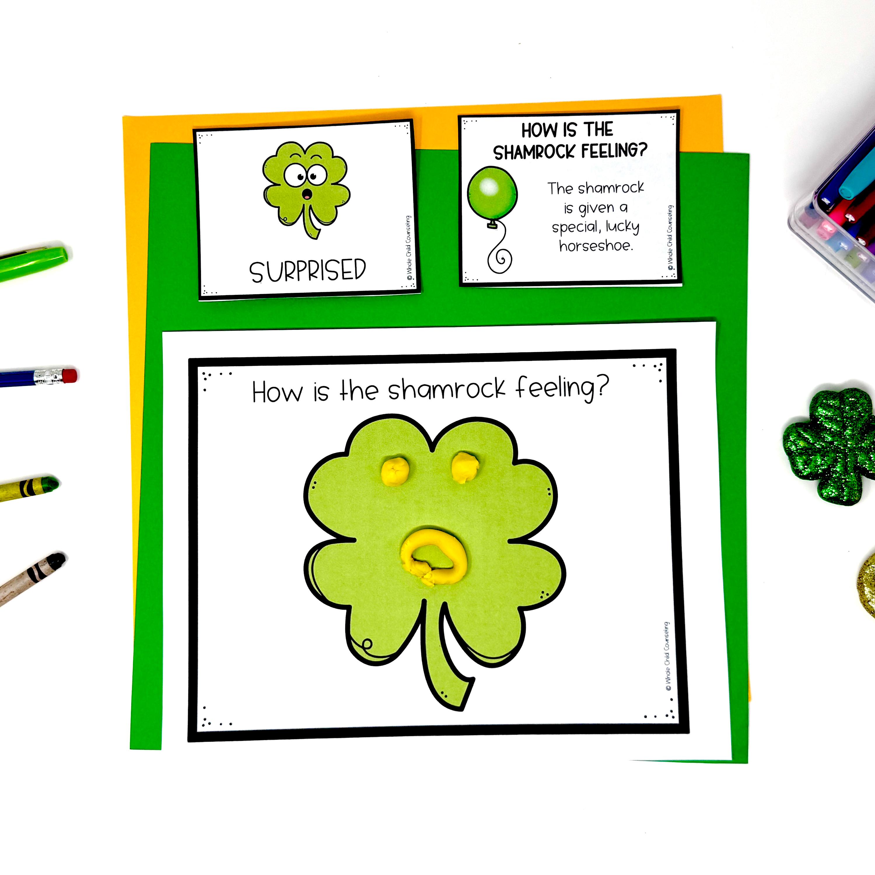 St. Patrick's Day Play Doh Emotions and Drawing Mats, Emotions ...