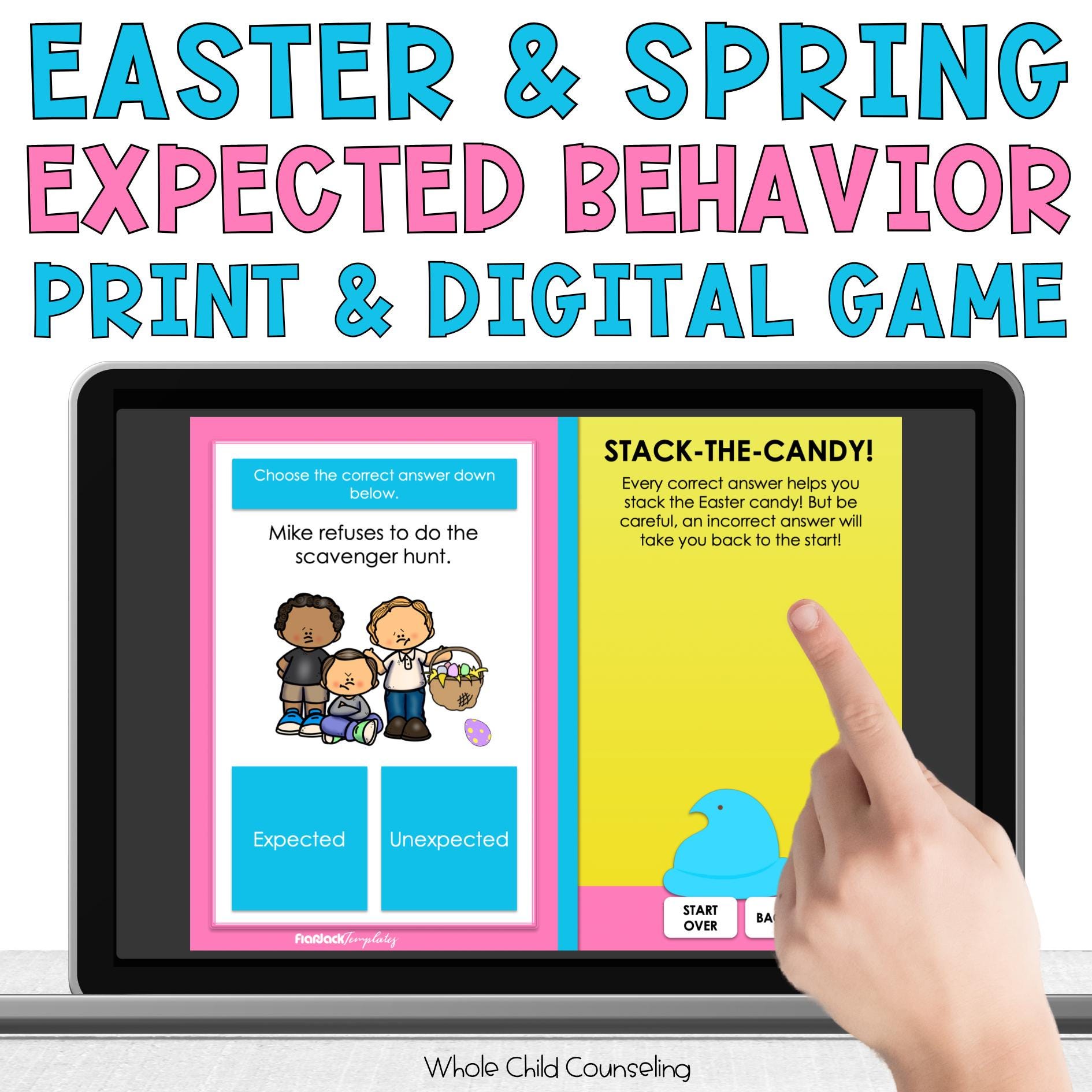 Easter Game, Expected Vs Unexpected Behavior, Spring Social Emotional ...