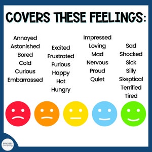 Naming Feelings Color by Code Worksheets for Kids, Social Emotional ...