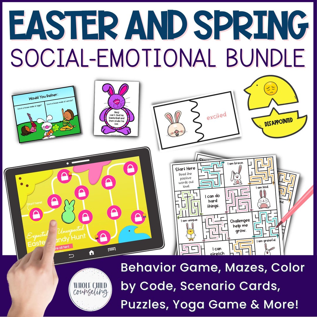 Easter and Spring SEL Activities Bundle, Social Emotional Learning ...
