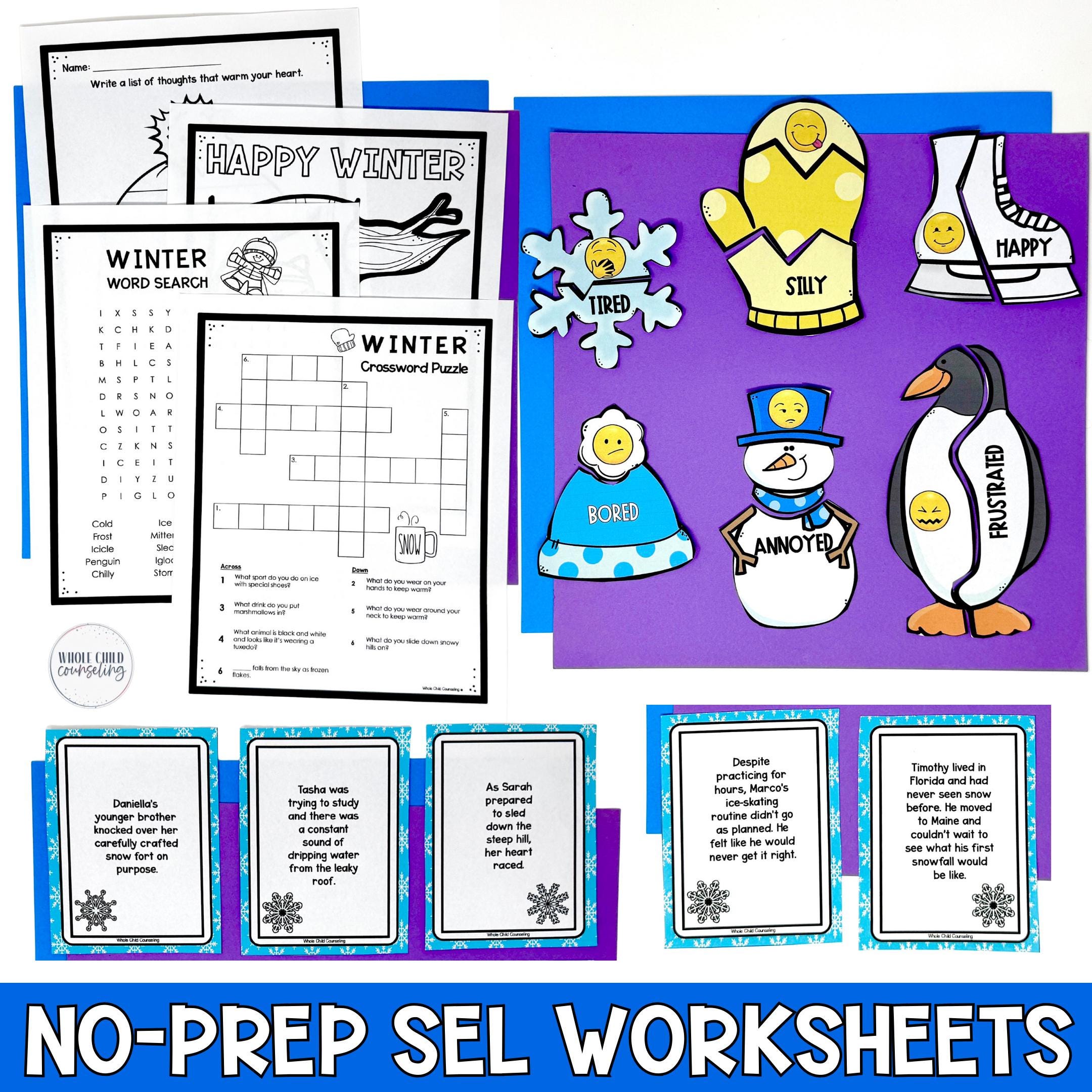 Winter Feelings Mazes for Kids, Printable Self Esteem Games for Kids ...