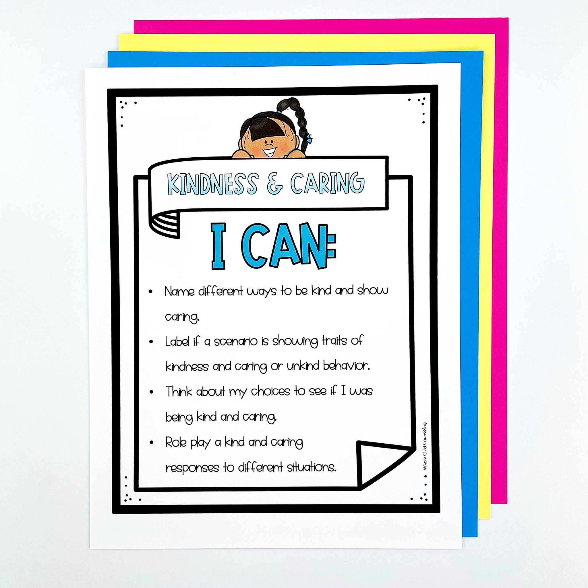 Kindness, Empathy, and Caring Social Skills Activities, SEL Therapy ...