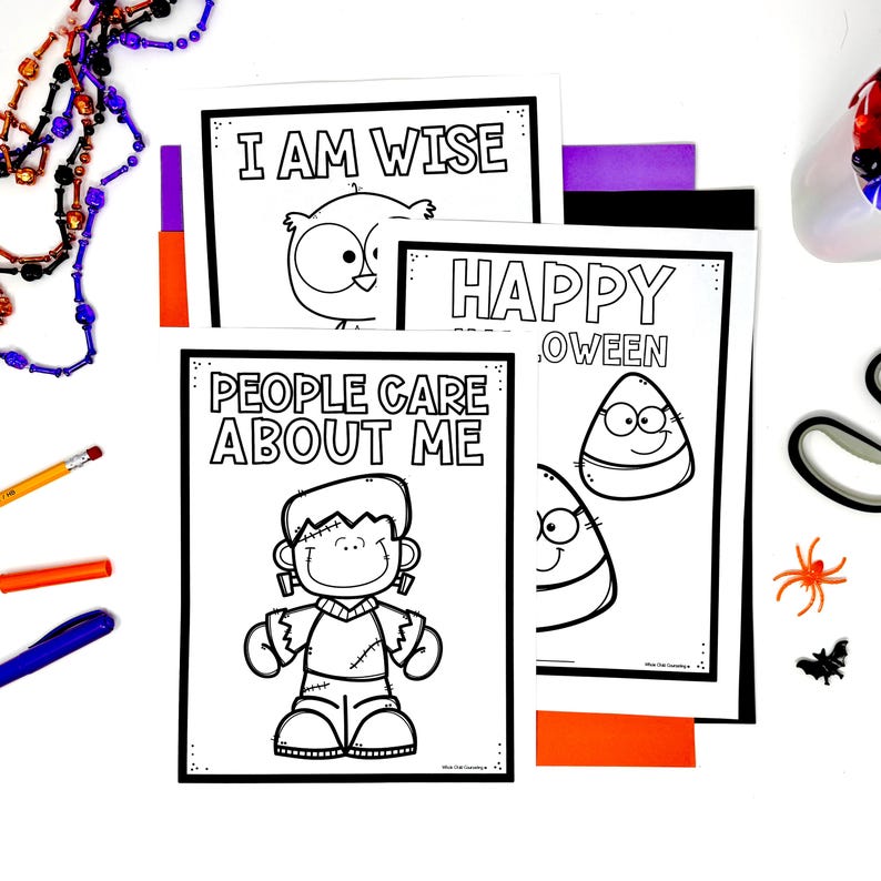 Halloween SEL Mazes: Self Esteem Worksheets & Affirmations for Kids ...