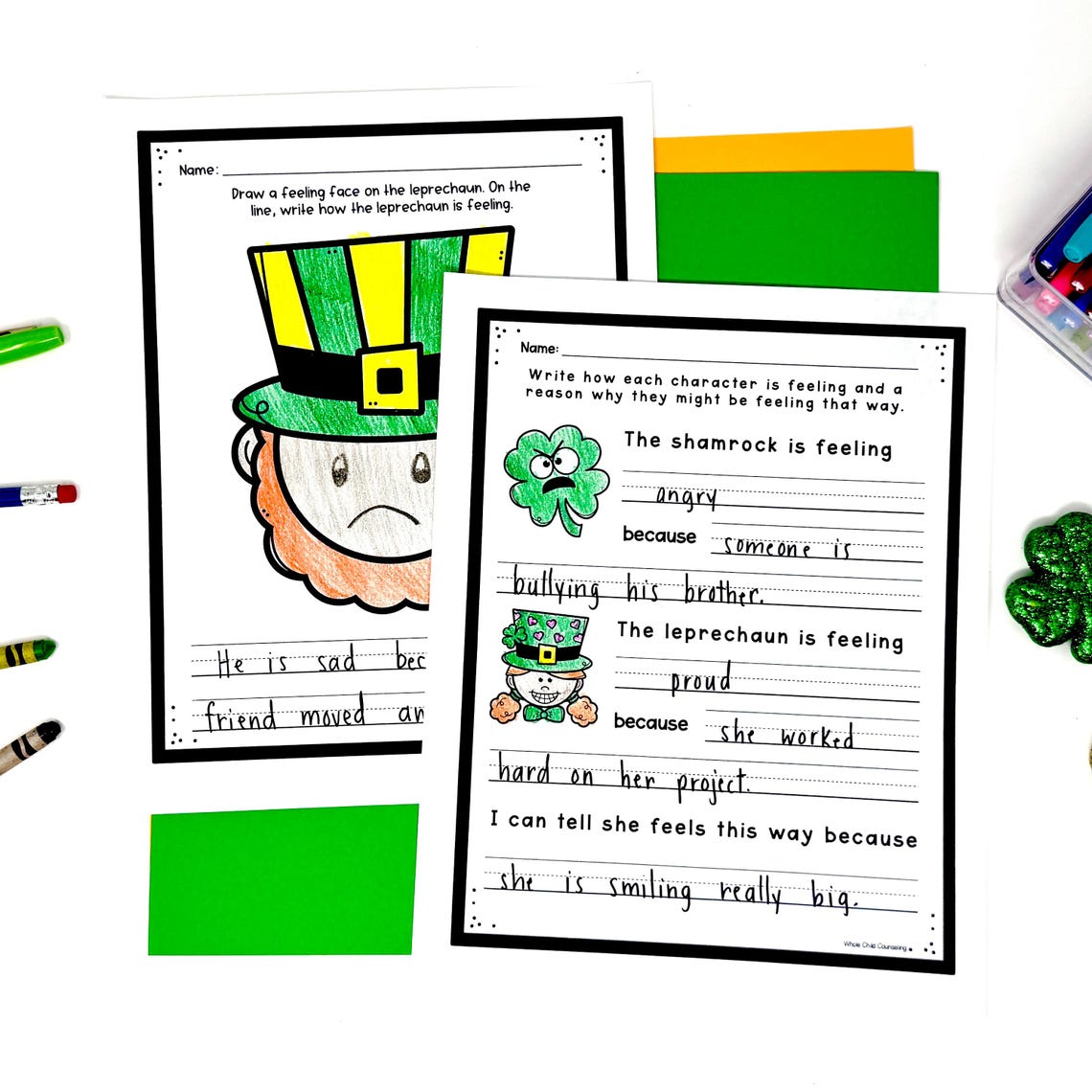St. Patrick's Day Puzzles for Kids, Printable Feelings Puzzle, Social ...