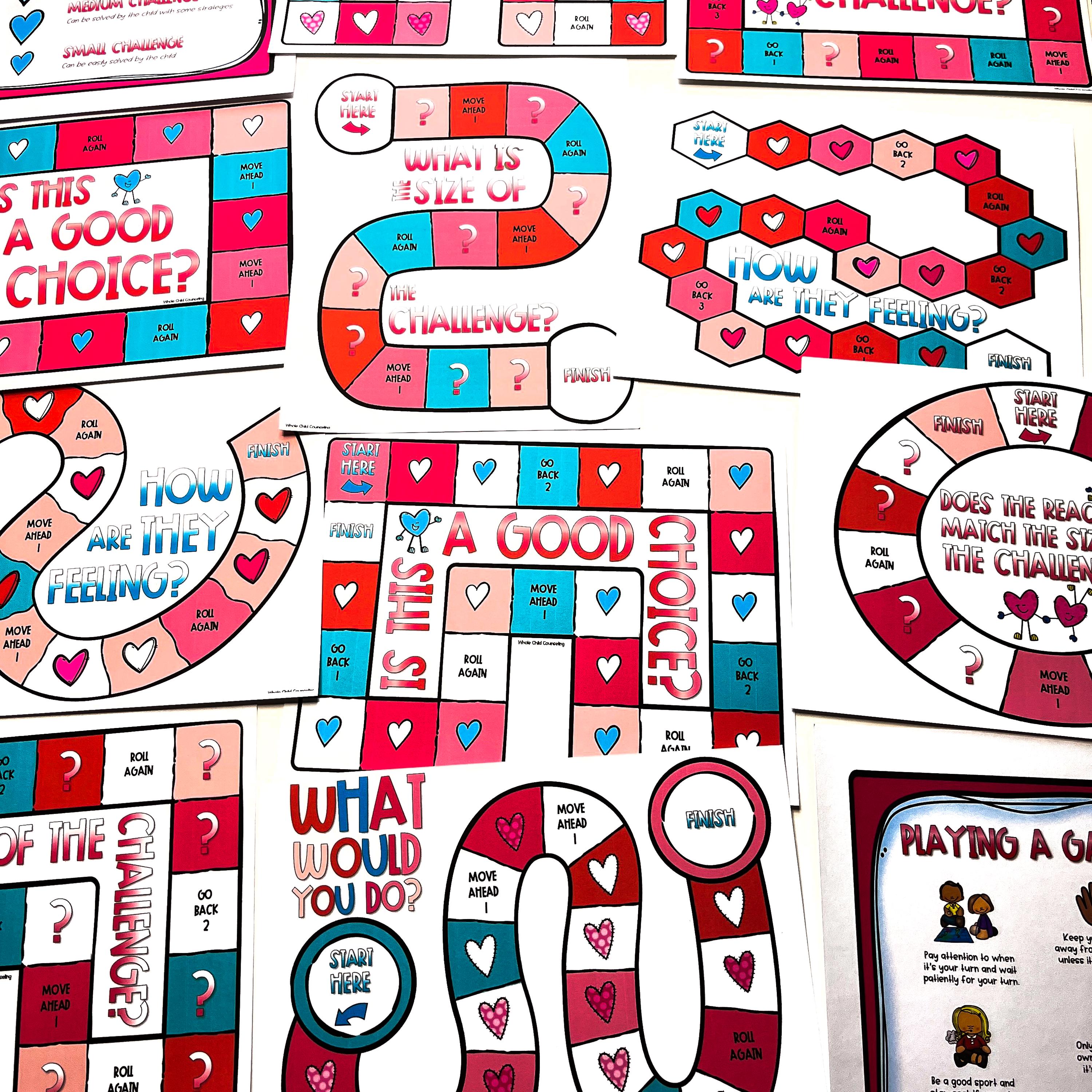 Valentine's Day Games, Social Emotional Learning Games, Print and ...