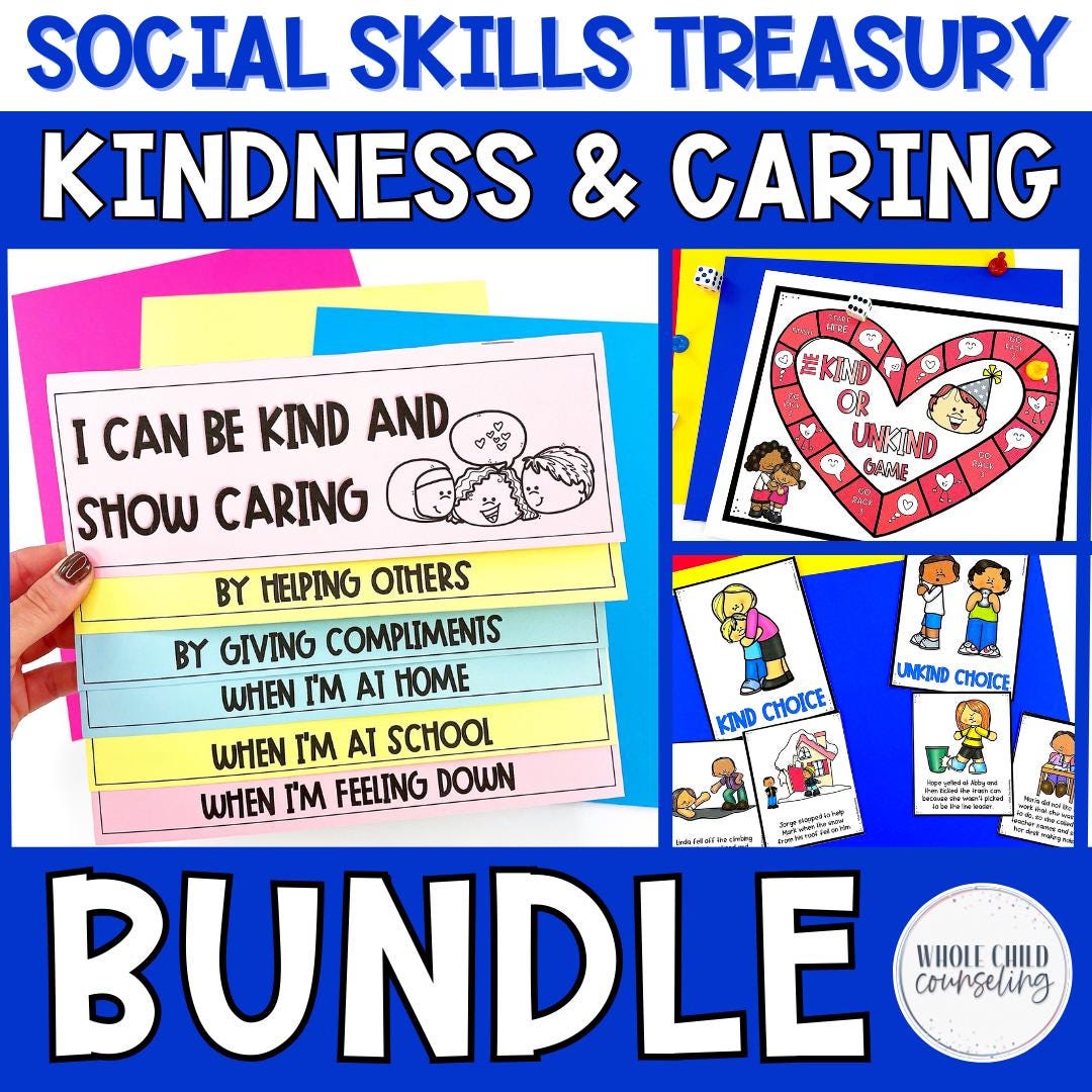 How to Be Kind and Caring Game & Activity Social Skills Bundle, SEL ...