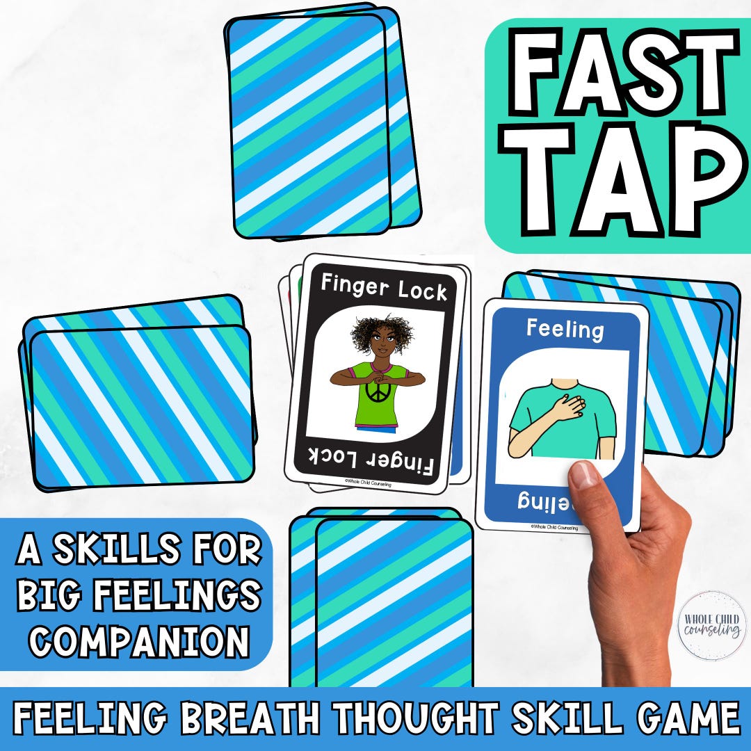 Fast Tap SEL Card Game, Feeling Breath Thought Skills, Impulse Control ...