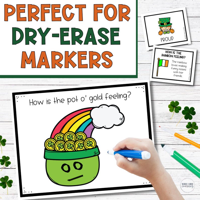 St. Patrick's Day Play Doh Emotions and Drawing Mats, Emotions ...