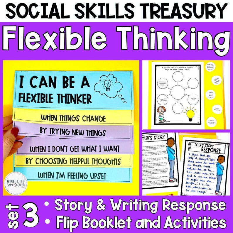How to Be a Flexible Thinker for Upper Elementary Social Skills Set 3 ...