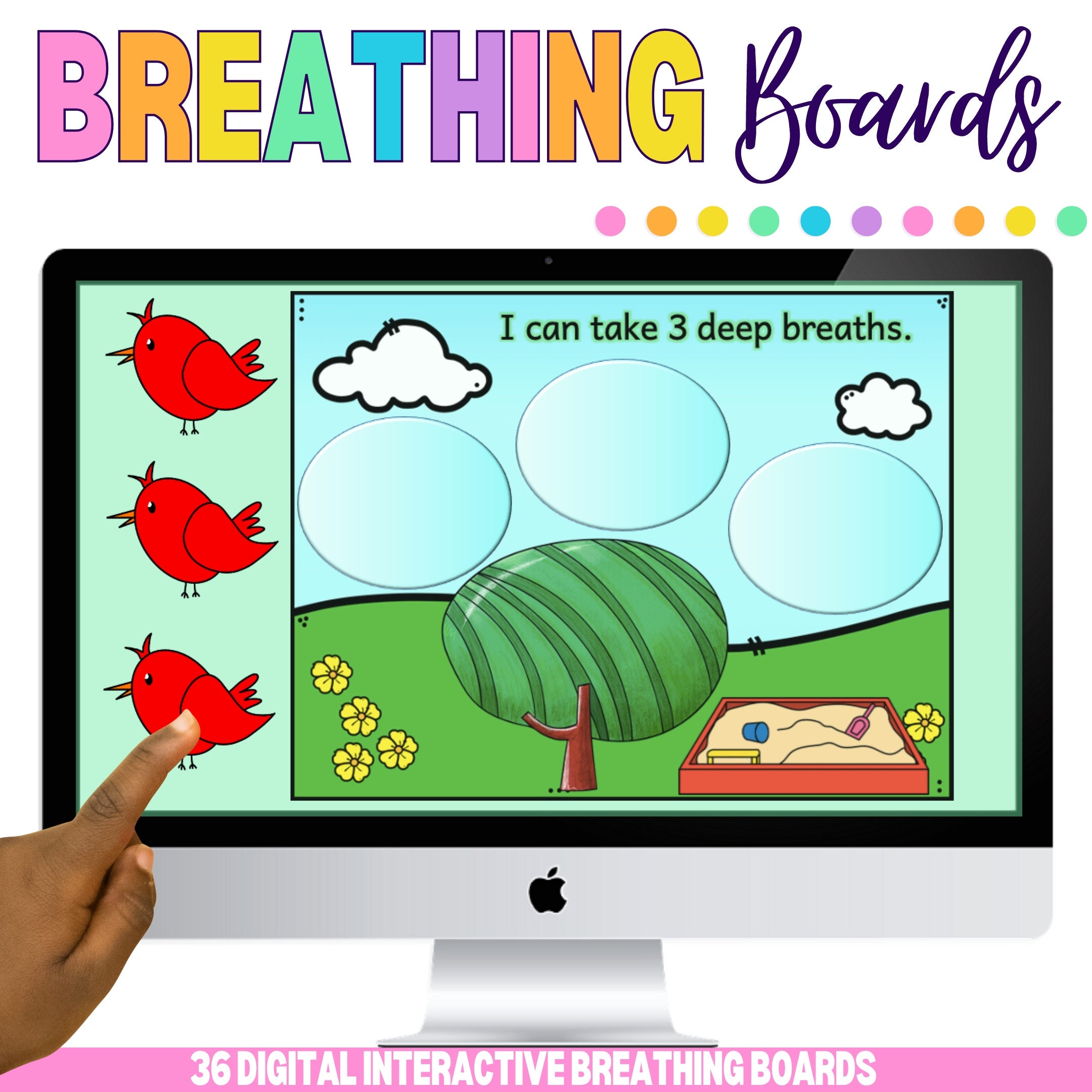 Mindful Breathing Digital Coping Skills Printable, Digital Anxiety ...