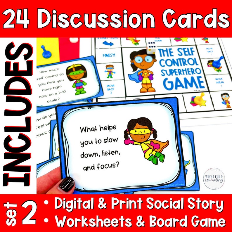 How to Show Self Control SEL Activity & Game Bundle, Social Skills Kid ...