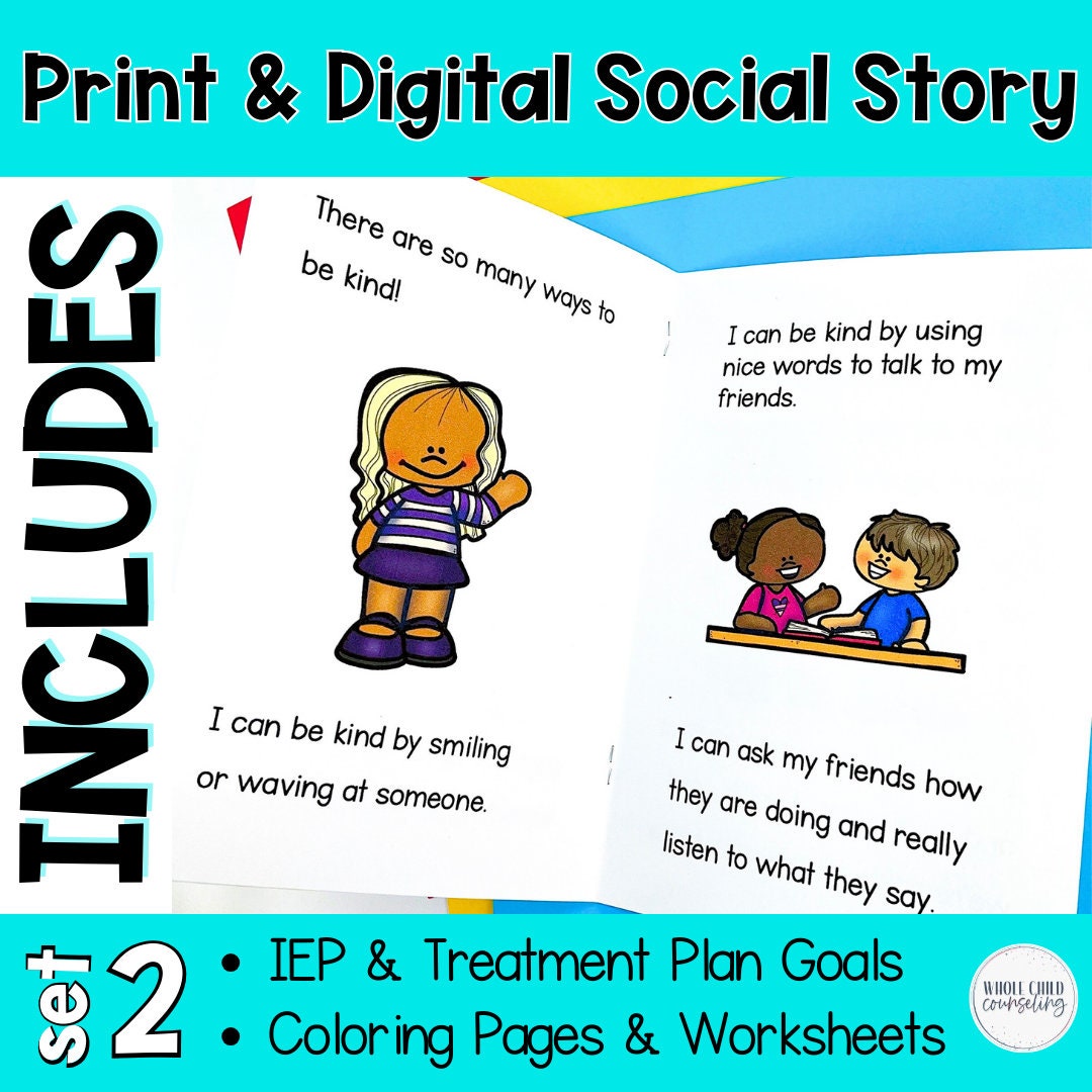 Kindness and Caring Social Story and Game Activity Set 2, Empathy ...