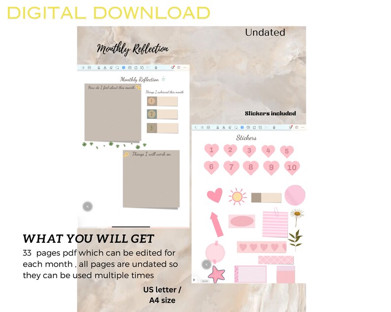 That Girl Planner / 2024 Digital Planner / Digital Download/ Good Notes ...