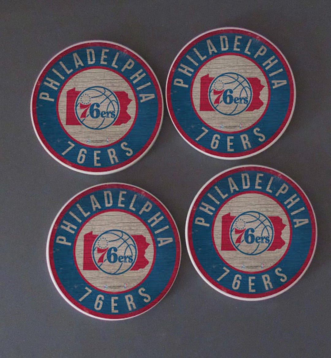 Philadelphia 76ers Ceramic Coasters - Etsy