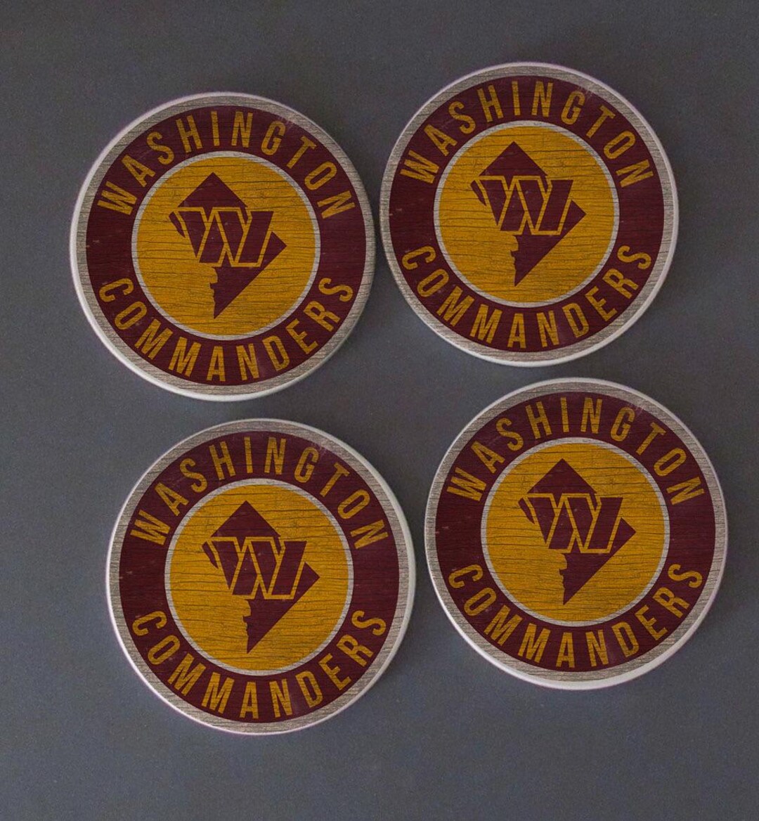 Washington Commanders Ceramic Coasters - Etsy